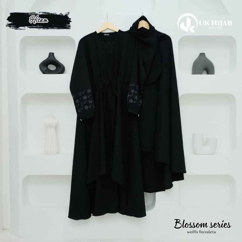 Jual GAMIS JETBLACK TERBARU BLOSSOM SERIES GAMIS 2 LAYER VARIASI MANSET ...