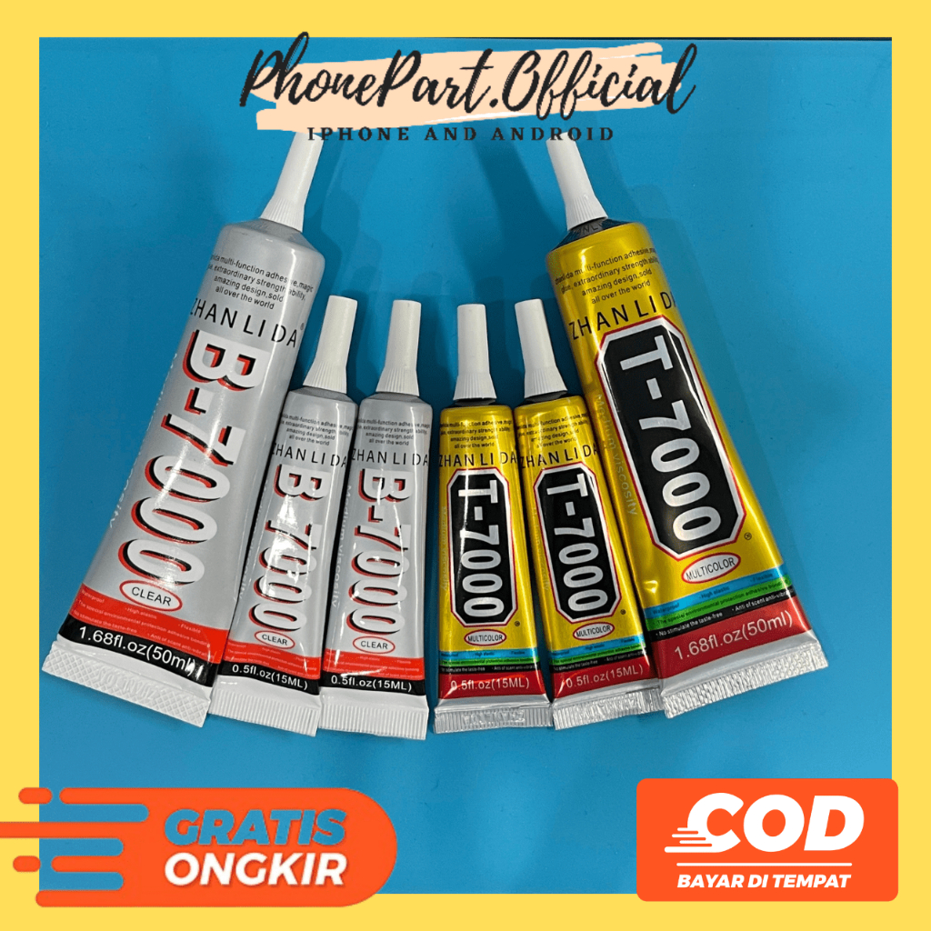 Jual LEM LCD Touchscreen B7000 / T7000 Bening - Hitam ORIGINAL 15ml / 50ml Perekat HP Backdoor ...