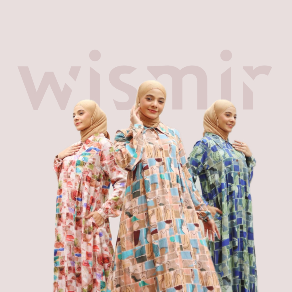 Jual GAMIS SIMPLE - Bahan twill silky - Kerah - Motif - Gamis wanita ...