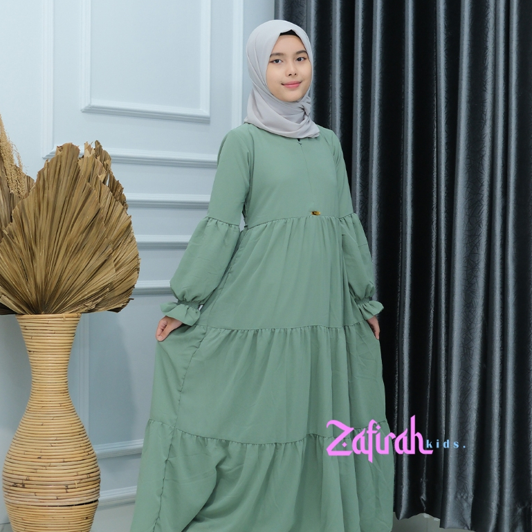Jual Gamis Anak Perempuan Warna Sage Green- Aishwa Dress Series By ...