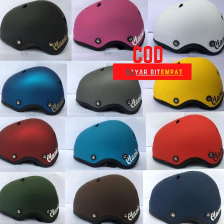 Jual HARGA BERSAHABAT HELM SEPEDA BATOK CLASIC HELM SEPEDA BATOK HELM ...