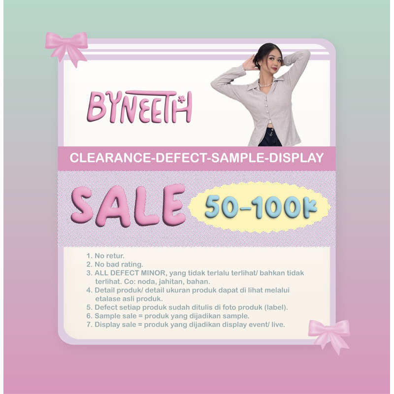 Jual (ZOOM LABEL PUTIH) ByNeeth Clearance-Defect-Sample-Display SALE ...