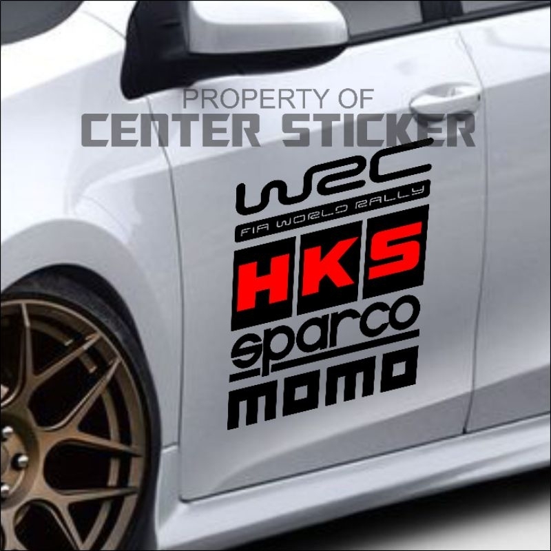 Jual stiker sticker mobil set racing wrc momo hks set | Shopee Indonesia