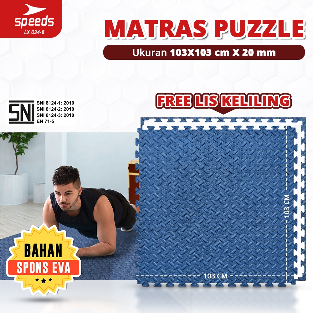 Jual SPEEDS Evamat Matras Puzzle Karpet 103x103cm 10mm Puzzle Matras ...