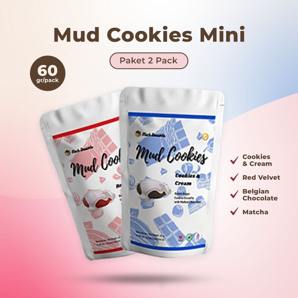 Jual Much Desserts Paket 2 Melted Mud Cookies Ukuran Kecil Mini ...