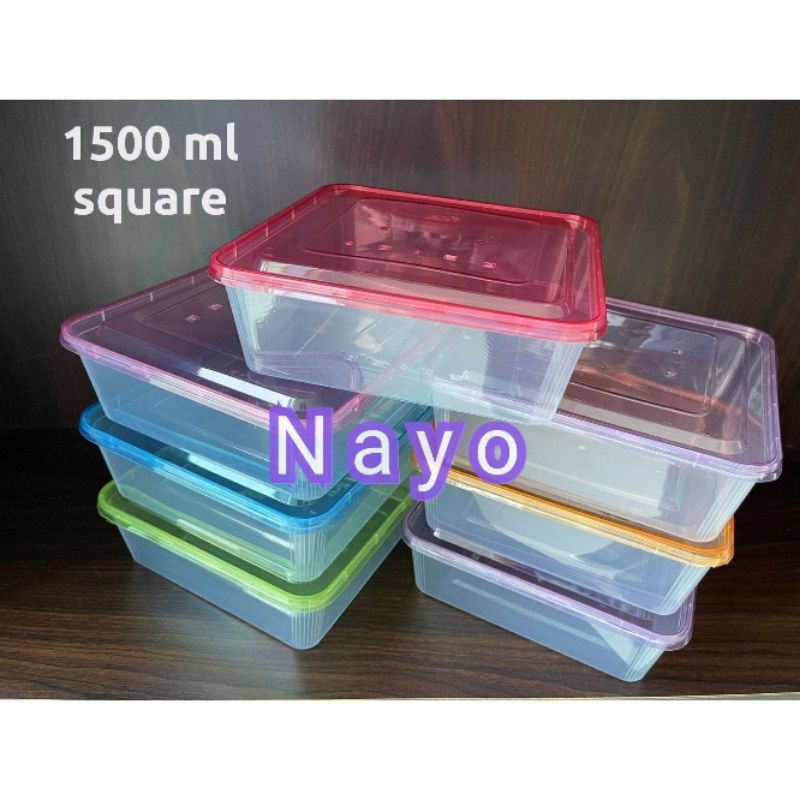 Jual TEMPAT MAKANAN SERBAGUNA THINWALL ENVI LID COLOUR UK.1500 SQ KOTAK ...