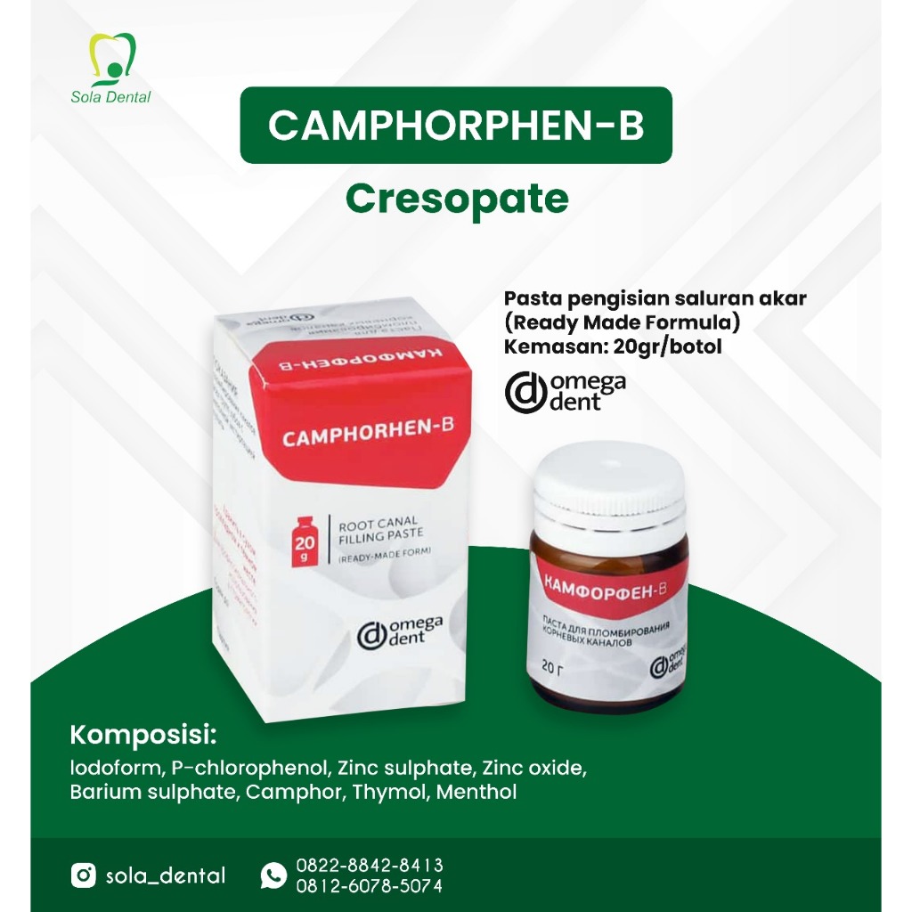 Jual DENTAL CAMPHORPHEN-B ENDODONTIC BAHAN PENGISIAN SALURAN AKAR GIGI ...