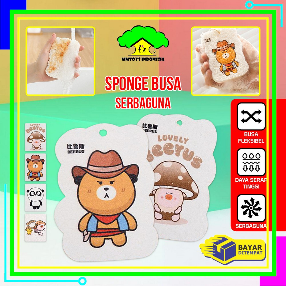 Jual MI-C929 Spons Cuci Piring Serbaguna Karakter Lucu / Spons Busa ...