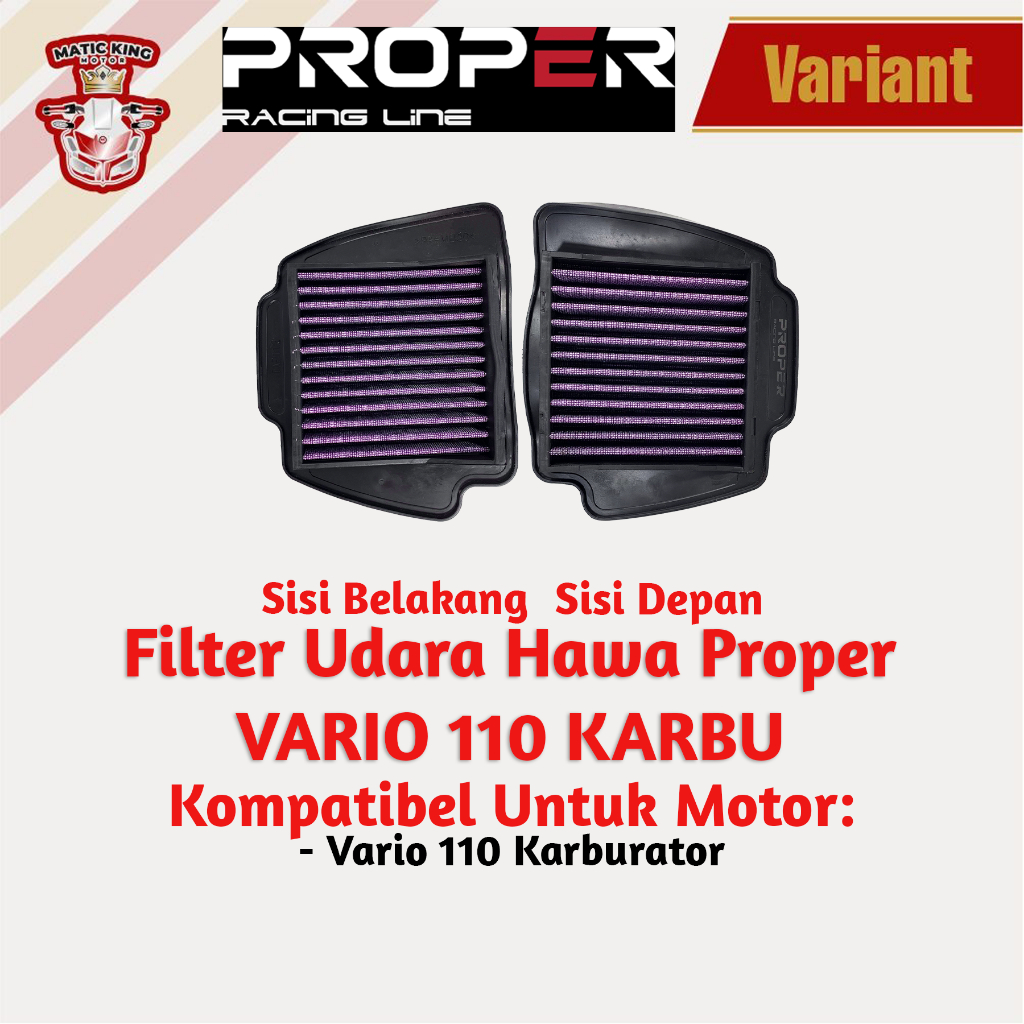 Jual Filter Saringan Udara Hawa Honda Beat Scoopy Vario 110 Fi eSP POP Street K16 K44 PROPER ...