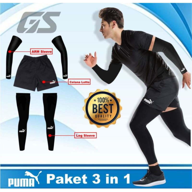 Jual Paket COD Aksesoris futsal Lengkap 3 in 1 isi Handsleeve Leg ...