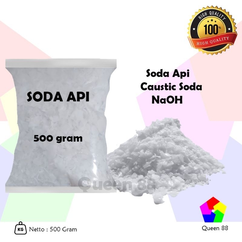 Jual Soda Api 500 Gram / Caustic Soda 500 Gram / NaOH 500 Gram / Soda ...