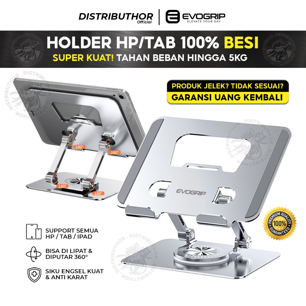 Jual Stand Tablet Hp Full Besi Metal EVOGRIP PS10 Phone Holder ...