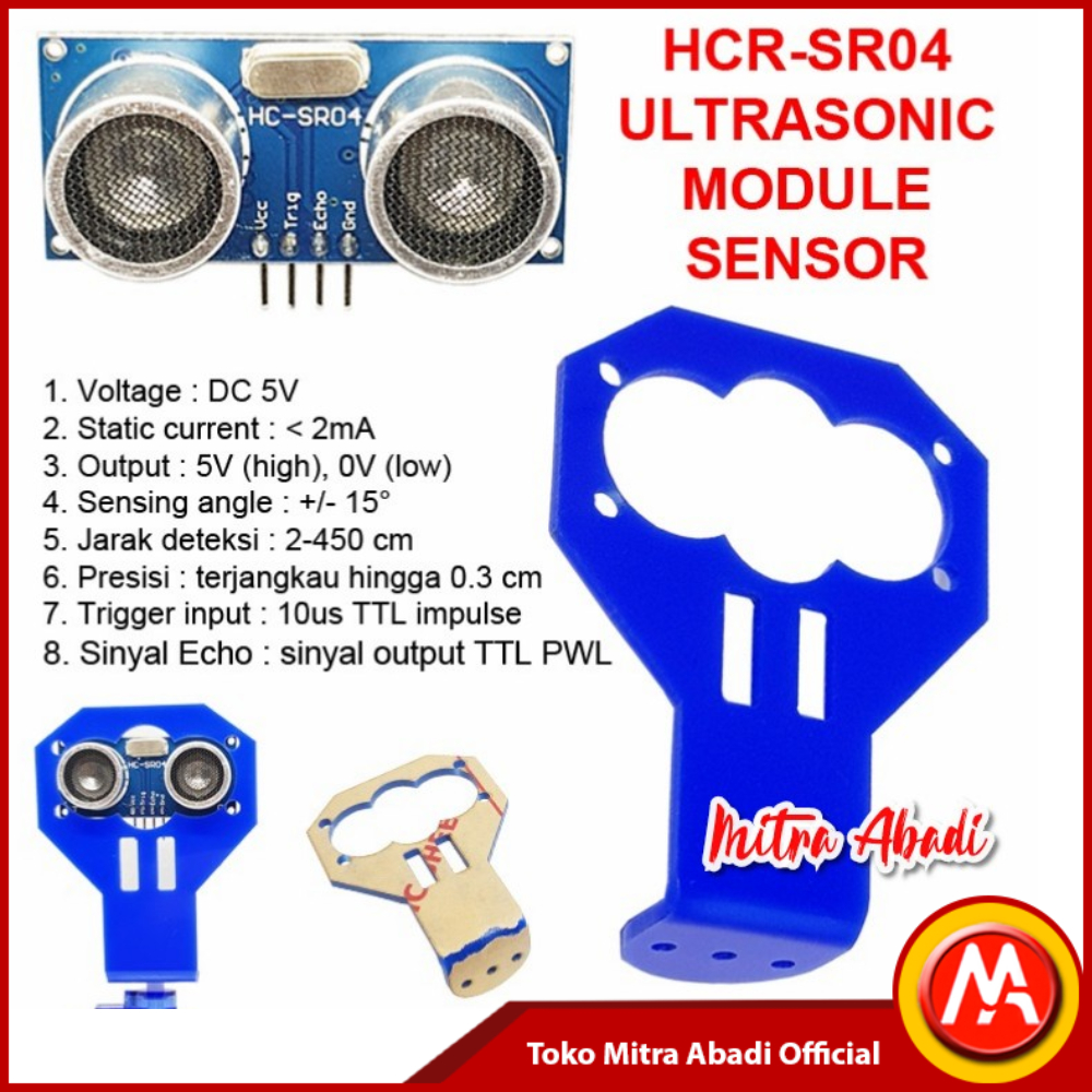 Jual HC-SR04 ULTRASONIC Ranging Sensor Module / Modul Sensor Ultrasonik ...