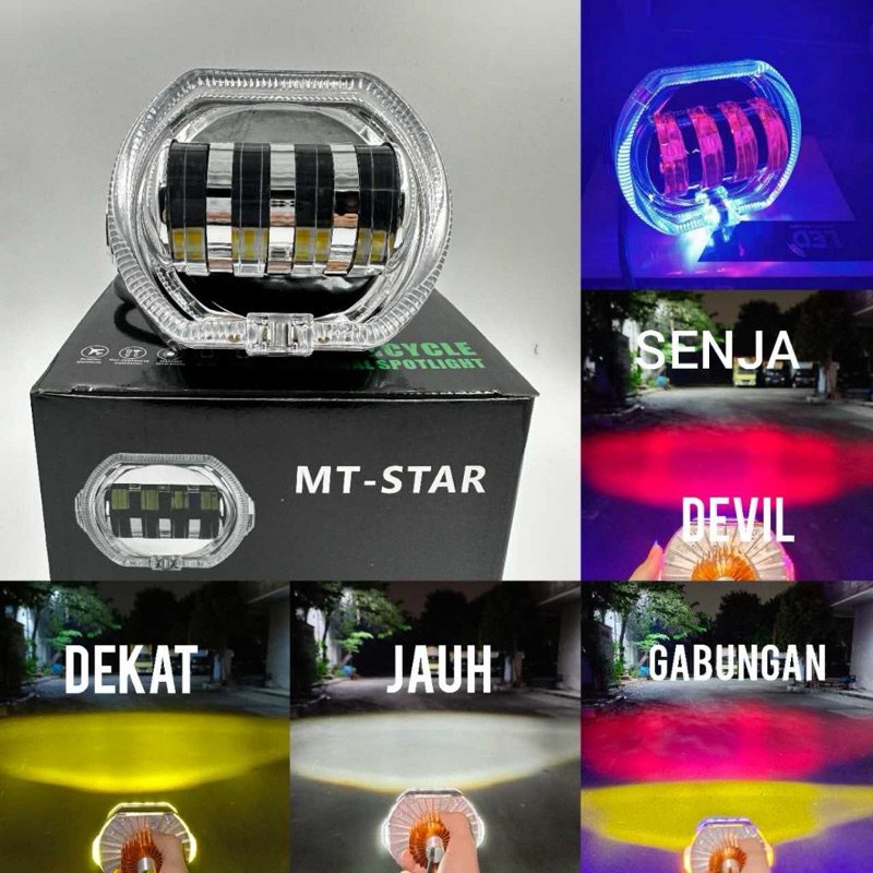 Jual Lampu utama Biled mode daymaker Projie Biled proji 4 lensa 8D plus ...