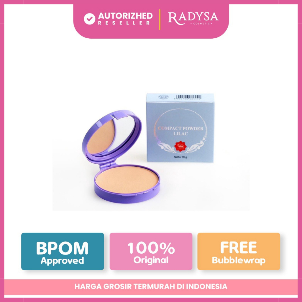 Jual 𝐑𝐀𝐃𝐘𝐒𝐀 - Viva Compact Powder Lilac / Bedak Padat | Shopee Indonesia