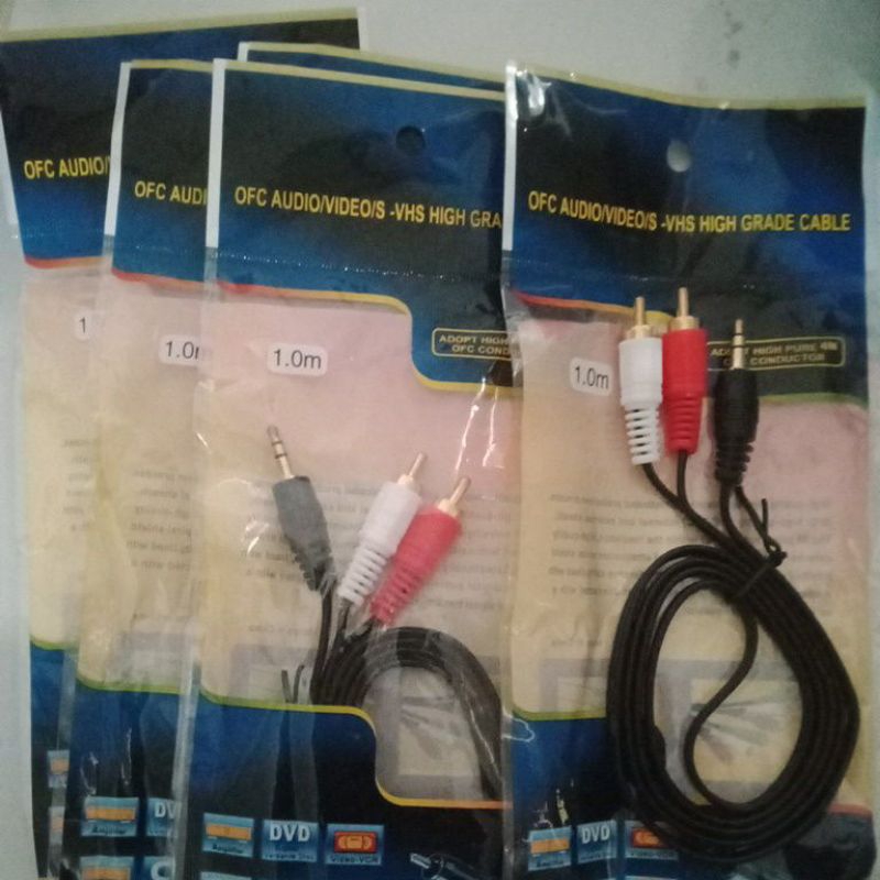Jual kabel rca 2 in 1 ke hp | Shopee Indonesia