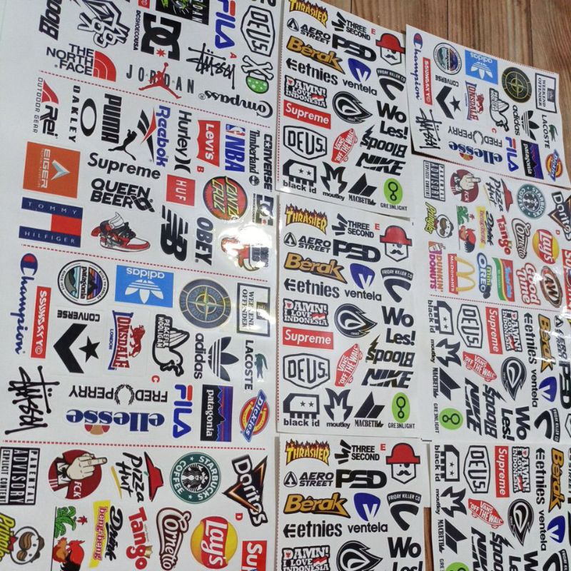 Jual STIKER NAMA BRAND PACK ISI BANYAK | Shopee Indonesia