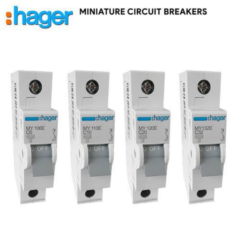 Jual mcb 1 phase hager 2a, 4a, 6a, 10a, 16a, 20a, 25a, 32a, 40a ...