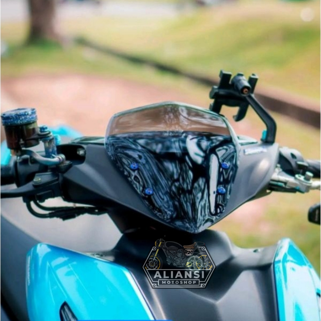 Jual Windshield Aerox 155 New Old Standar Bening Visor Yamaha Aerox ...