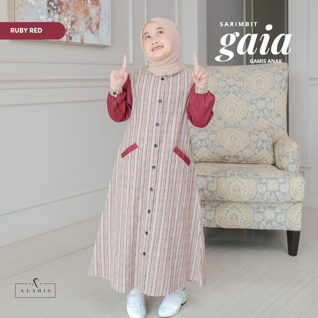 Jual Gamis Kids Gaia / Gamis anak bahan katun / Gamis anak sarimbit keluarga / Gamis anak couple ...