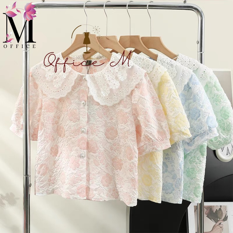 Jual atasan wanita kemeja | baju motif bunga | baju korea | blouse ...