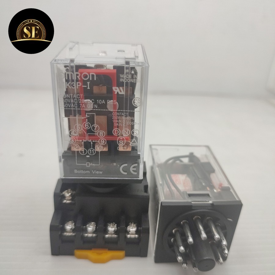 Jual Relay Omron MK3P 11 Pin Kaki 220VAC 24DC 12VDC not MKS3P Socket PF113A | Shopee Indonesia