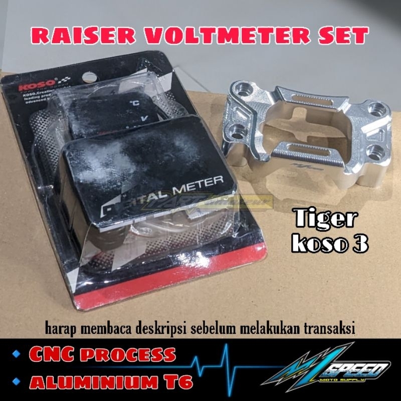 Jual raiser tiger revo raiser reser CNC tiger dudukan stang volt meter ...