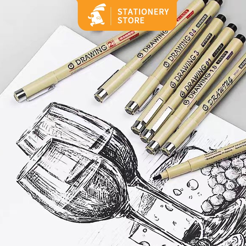 Jual PIGMA MICRON DRAWING PEN BLACK INK Brush Pen Soft Tip - Art ...