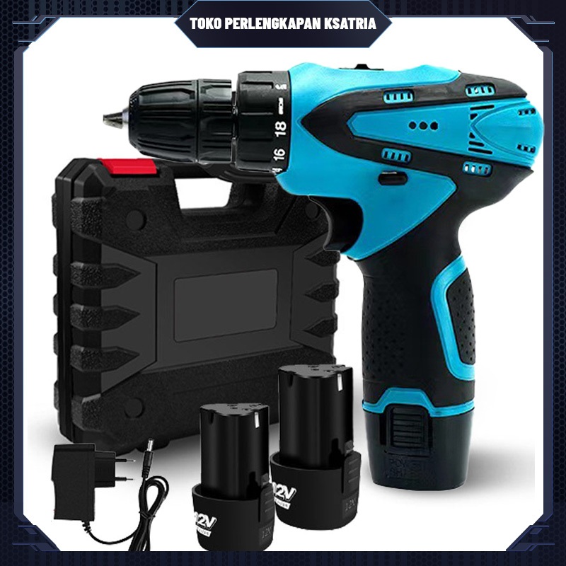 Jual Mesin Bor Cordless Mini Screwdriver Baterai Obeng Mesin Bor ...