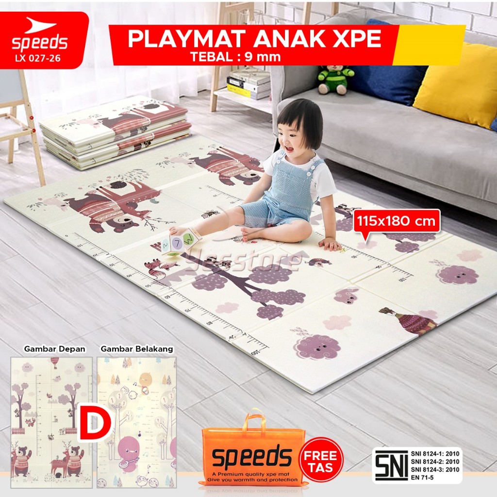 Jual SPEEDS SNI Playmat Bayi Matras Karpet Lipat Playmate Bayi ...