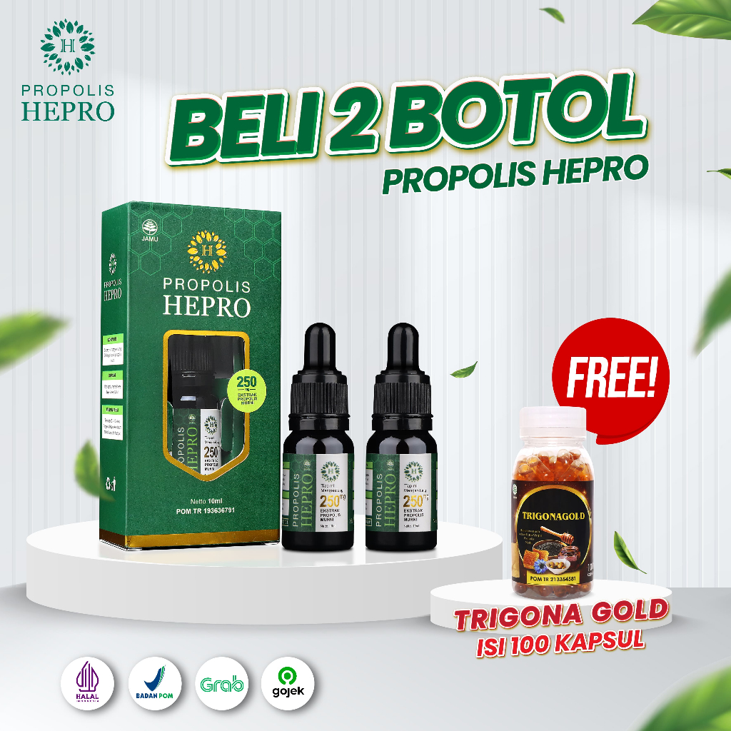Jual Propolis Hepro [ Beli 2 Free Trigona Gold 100 Kapsul ] | Shopee ...