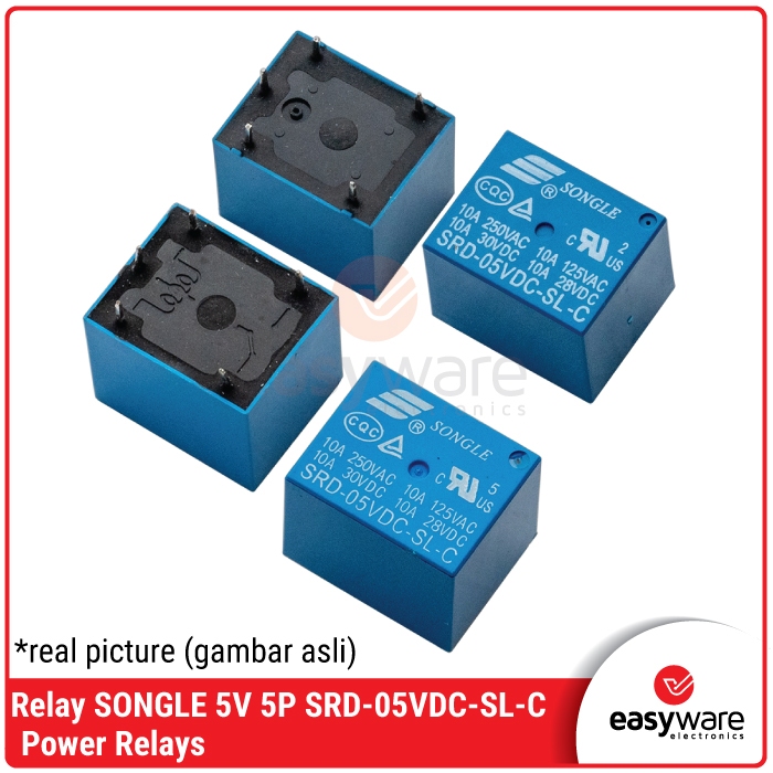 Jual Relay 5V 5 Pin Songle SRD-5VDC-SL-C 5V DC 10A Relay Songle Original | Shopee Indonesia