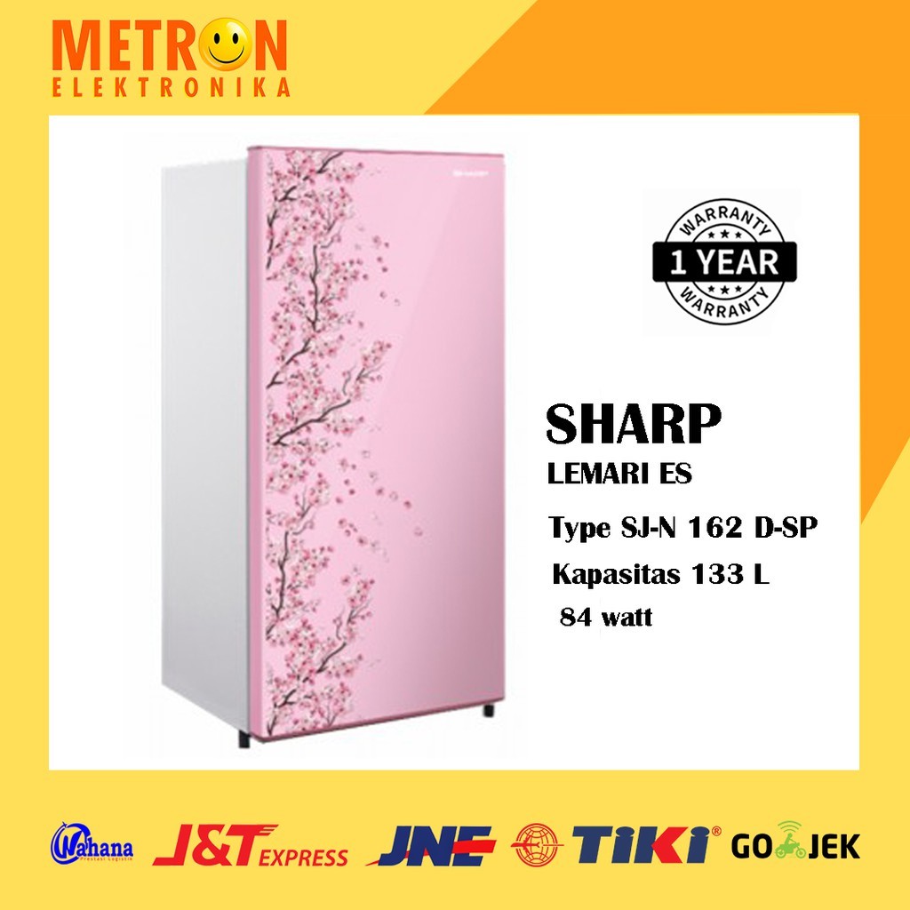 Jual SHARP SJ N 162 D SP / SAKURA PINK KULKAS LEMARI ES 1 PINTU 133 ...