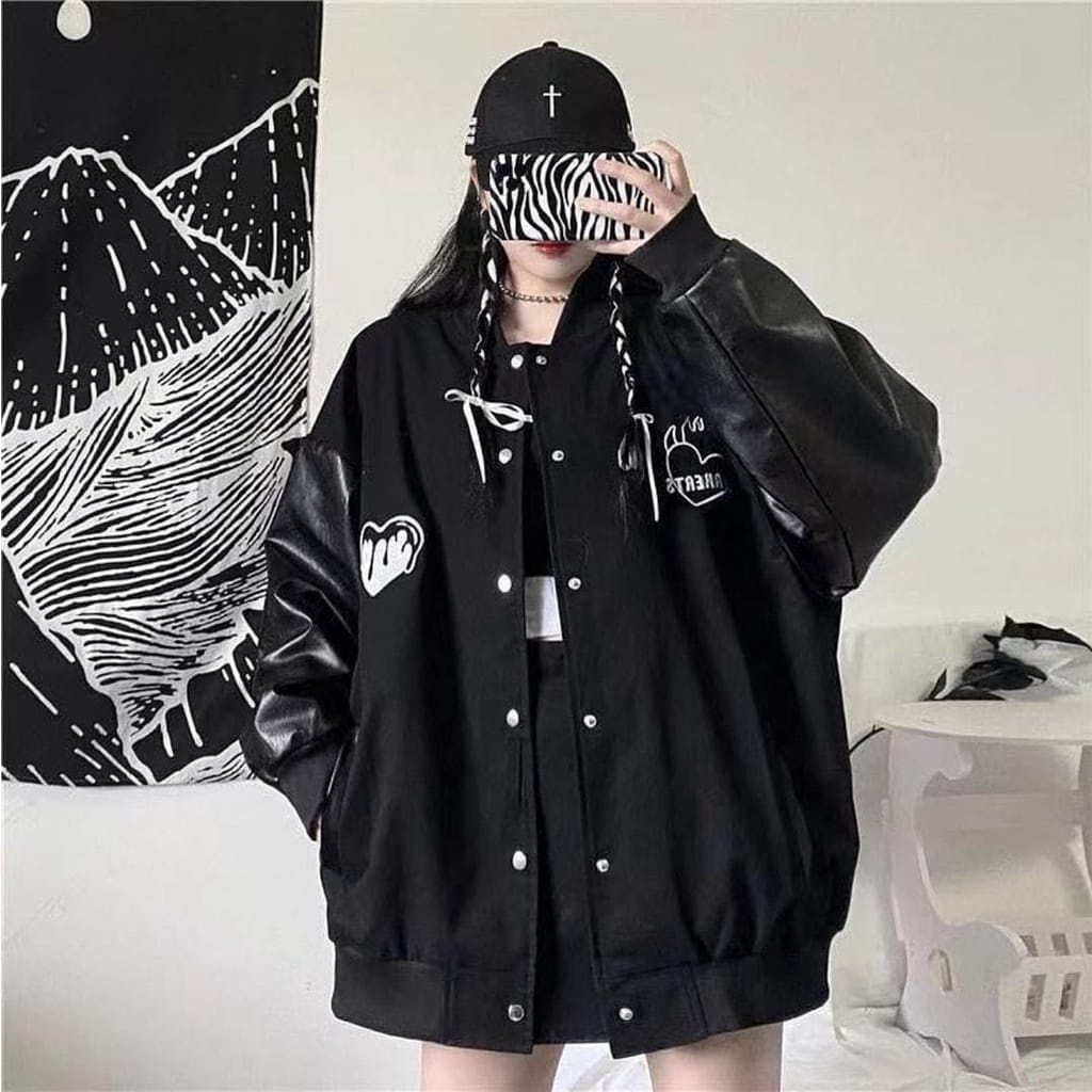 Jual JAKET VARSITY OVERSIZE - JAKET BASEBALL | Shopee Indonesia
