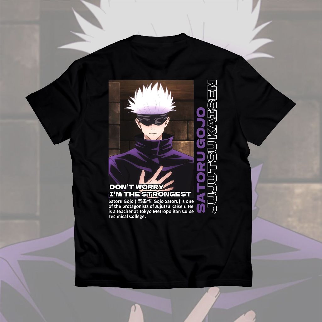 Jual Kaos SATORU GOJO JUJUTSU KAISEN 018 | Kaos Anime | T-Shirt Jepang ... Jual Kaos SATORU GOJO JUJUTSU KAISEN 018 | Kaos Anime | T-Shirt Jepang ...