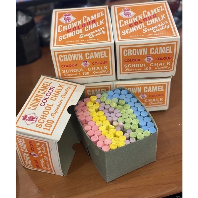 Jual CAMEL - KAPUR TULIS WARNA / CHALKS PUTIH / KAPUR PAPAN TULIS 1 ...
