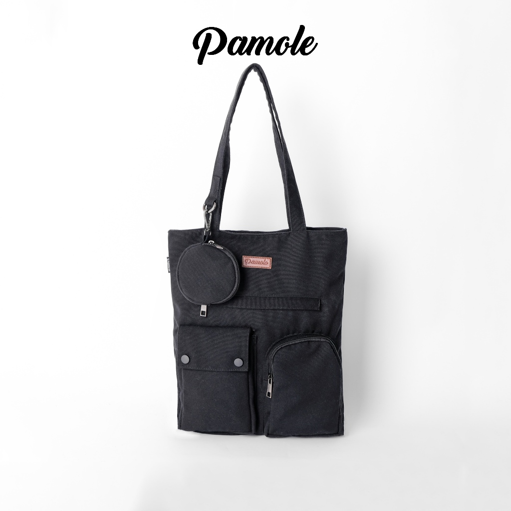 Jual Pamole Tas Tote Bag Waterproof Bahan Kanvas Totebag Kerja Totebag ...