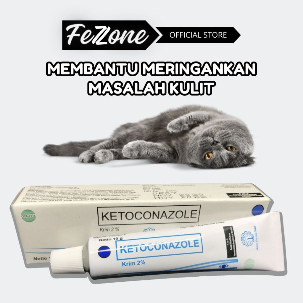 Jual KETOCONAZOLE - Salep Anti Jamur Untuk Kucing FEZONE | Shopee Indonesia