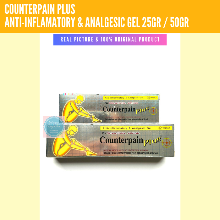 Jual COUNTERPAIN PLUS ANALGESIC GEL 25GR & 50GR - PEREDA NYERI OTOT ...