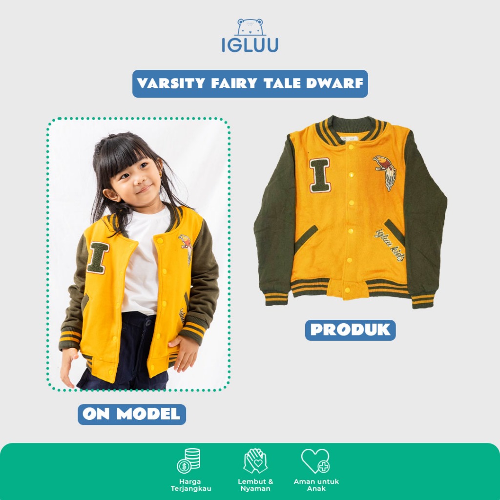 Jual IGLUU Varsity Fairy Tale Dwarf - Mustard Army | Varsity Anak Laki ...