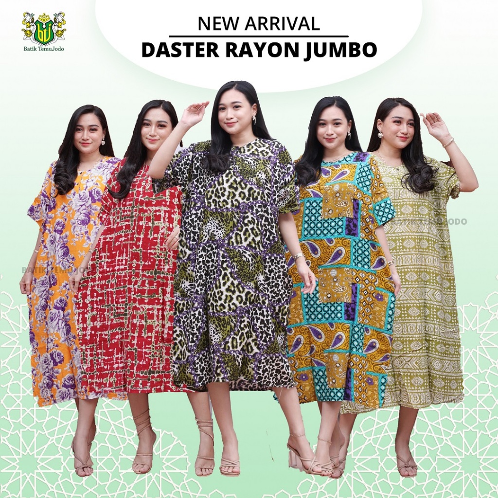Jual Daster Rayon Jumbo Motif Batik Abstrak - Leher Knacing - Busui ...