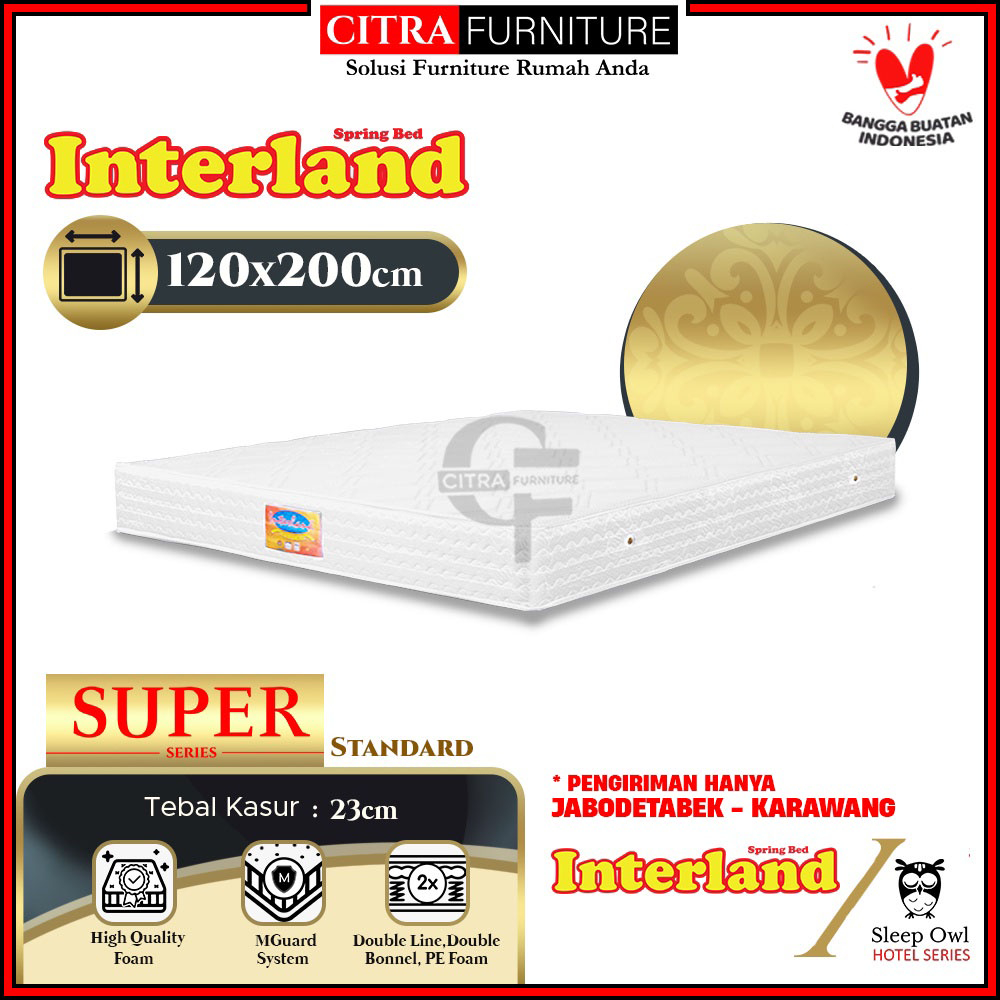 Jual Interland Spring bed Super Series 120 x 200 - Hanya Matras | Kasur Matras Springbed ...