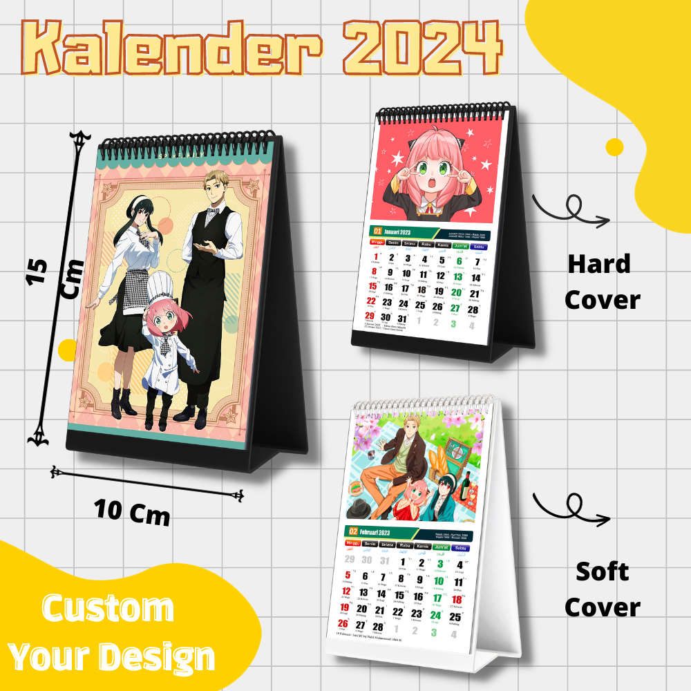Jual Calendar / kalender meja 2025 Anime Spy X family / menerima Custom ...