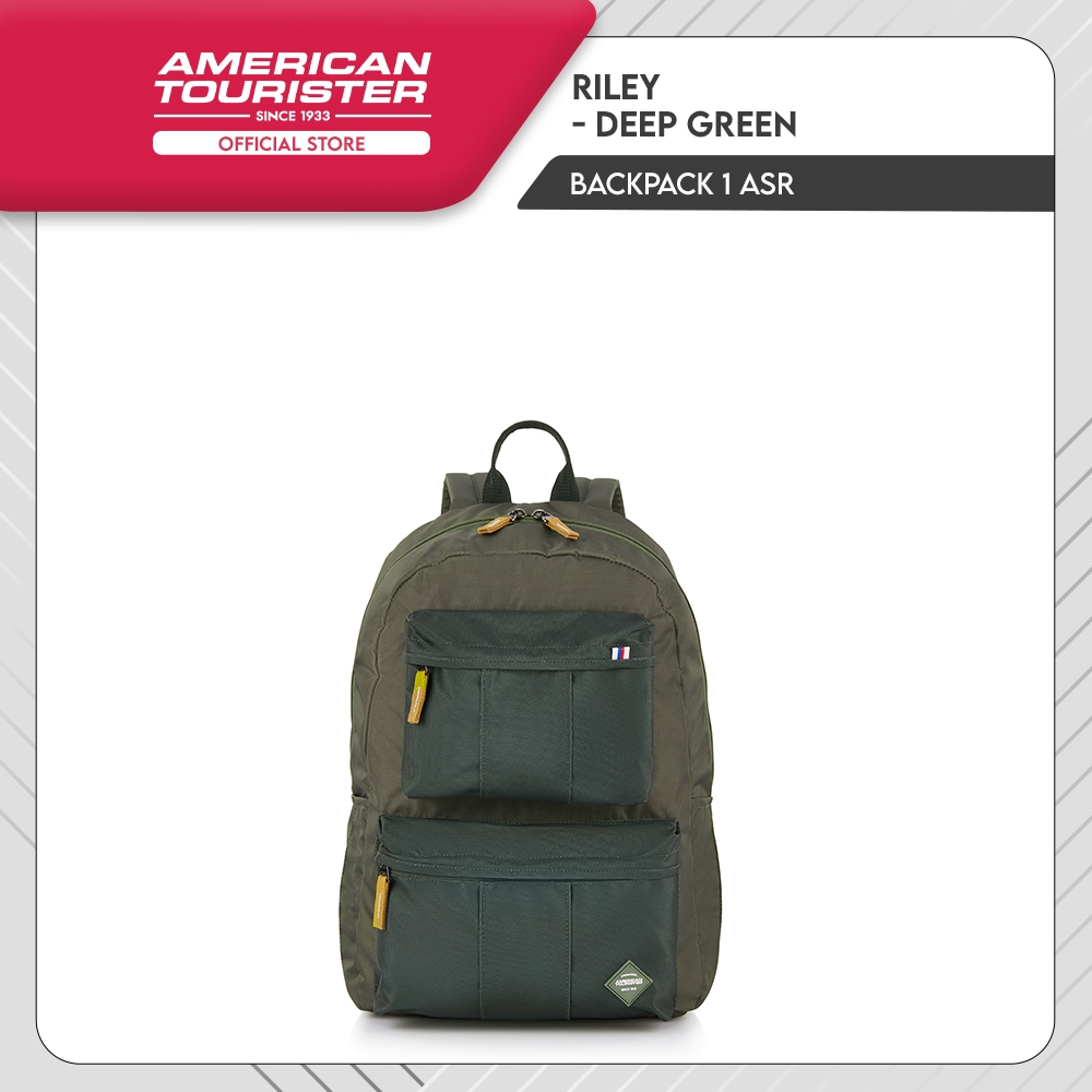 Jual American Tourister Riley Backpack 1 ASR - Deep Green | Shopee ...