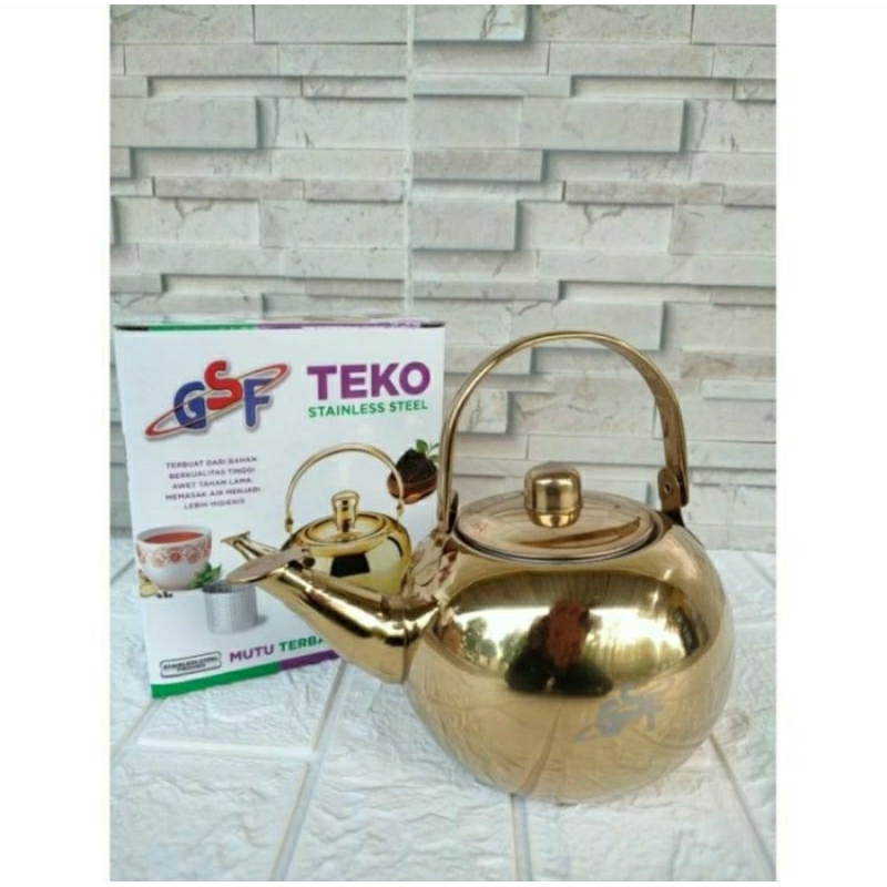 Jual Teko Emas Arab Ceceret Ukuran 1,5 Liter Air Oleh Oleh Umroh ...