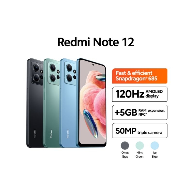 Jual Hp Xiaomi Redmi Note 12 4/128 GB - ( Redmi Note 12 4GB + 128GB ...
