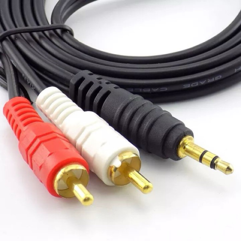 Jual RAC Kabel audio AUX 1x2 Cable Data Audio 2in1 Jack 1m Packing ...