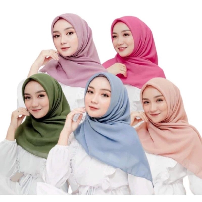 Jual BELLA SQUARE Premium / hijab segitiga bella square / jilbab ...