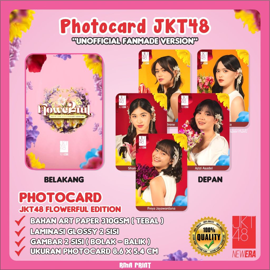 Jual PHOTOCARD JKT48 Unofficial Fanmade Flowerful | Shopee Indonesia