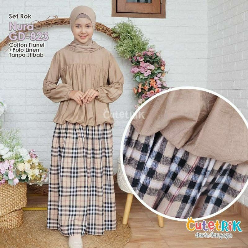 Jual Set Rok Nura by Cutetrik 8-12thn | Shopee Indonesia